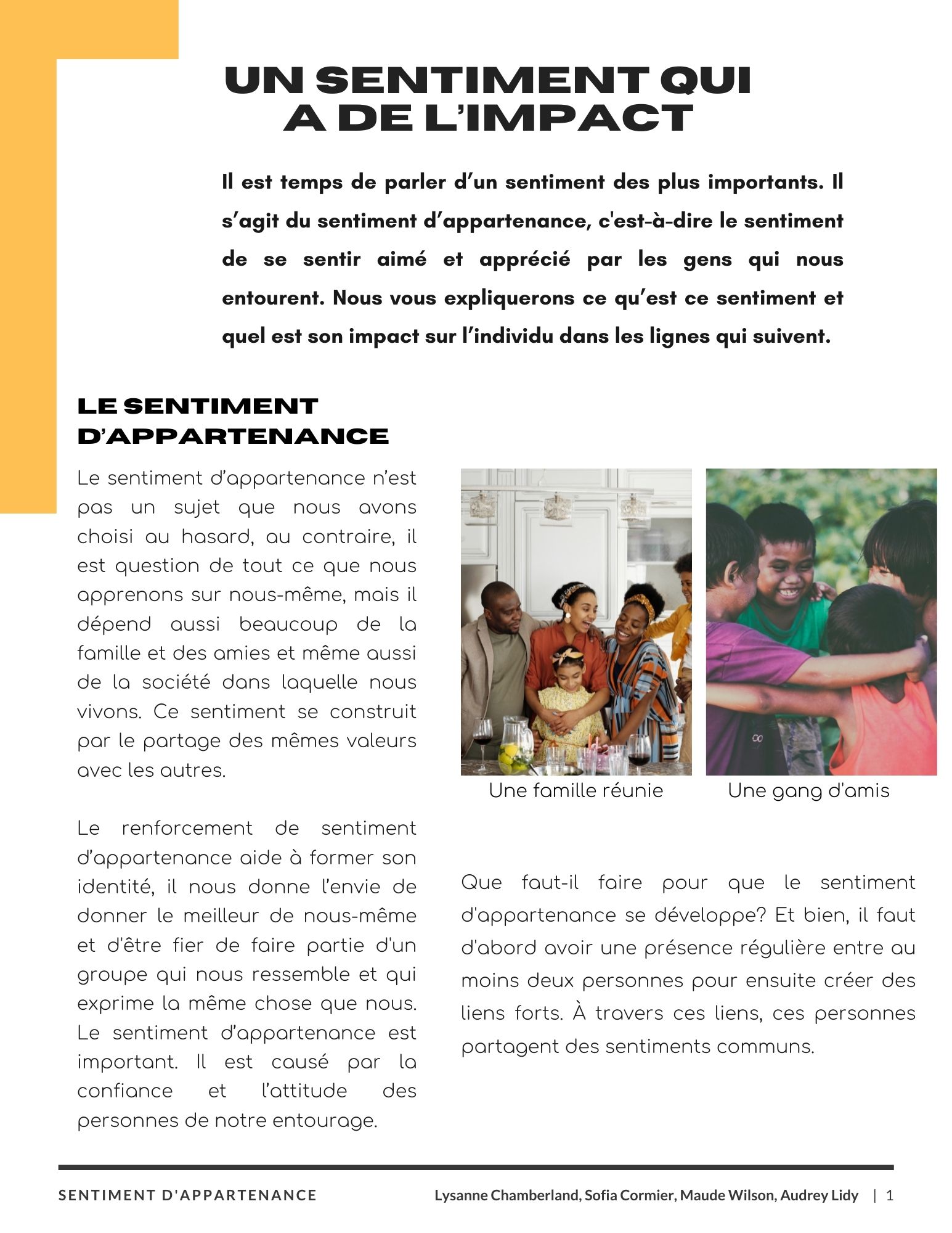 Appartenance à un groupe – L.I.R.E.