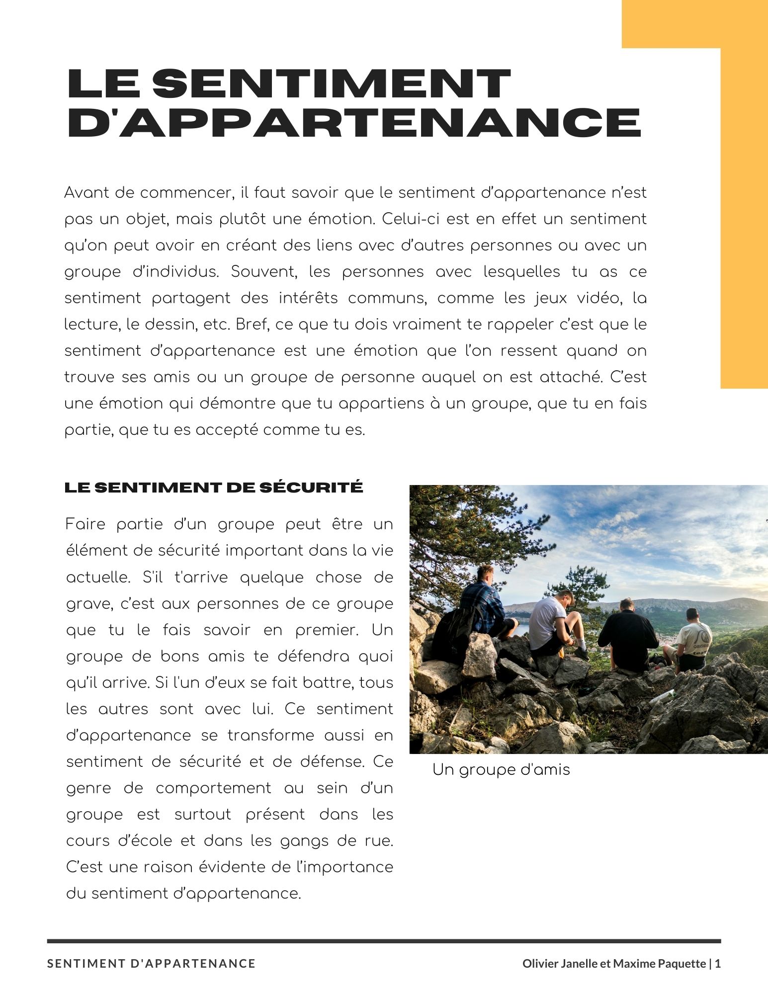 Appartenance à un groupe – L.I.R.E.